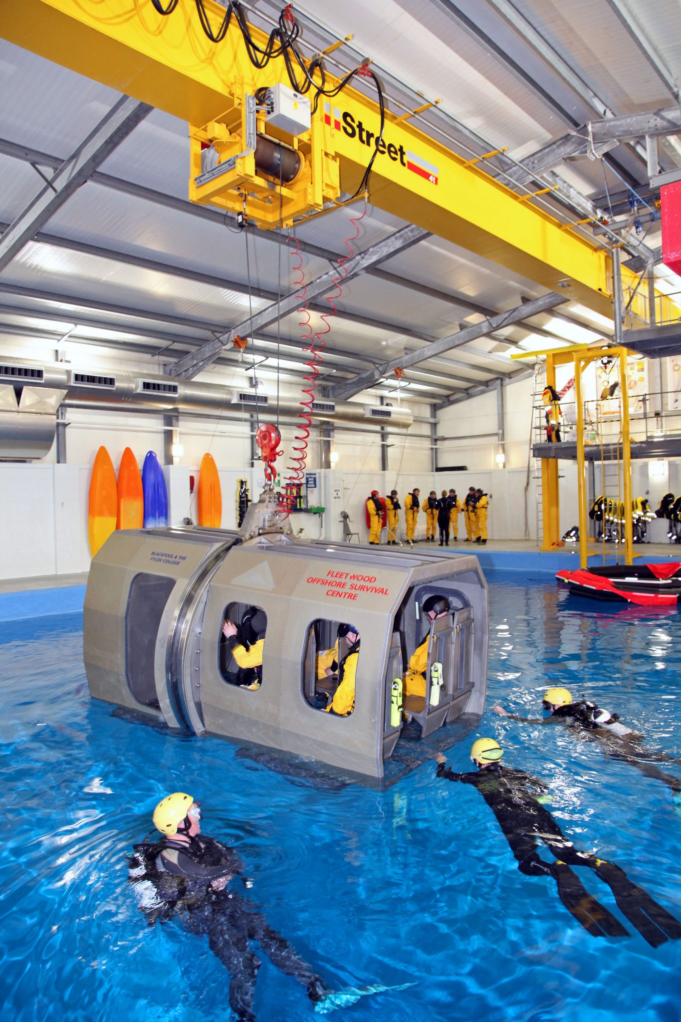 4t crane for helicopter escape training | Lift and Hoist International ...