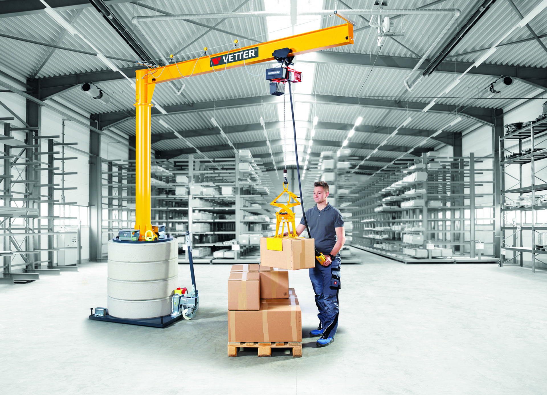 Mobile slewing jib crane available as modular system | Lift and Hoist ...