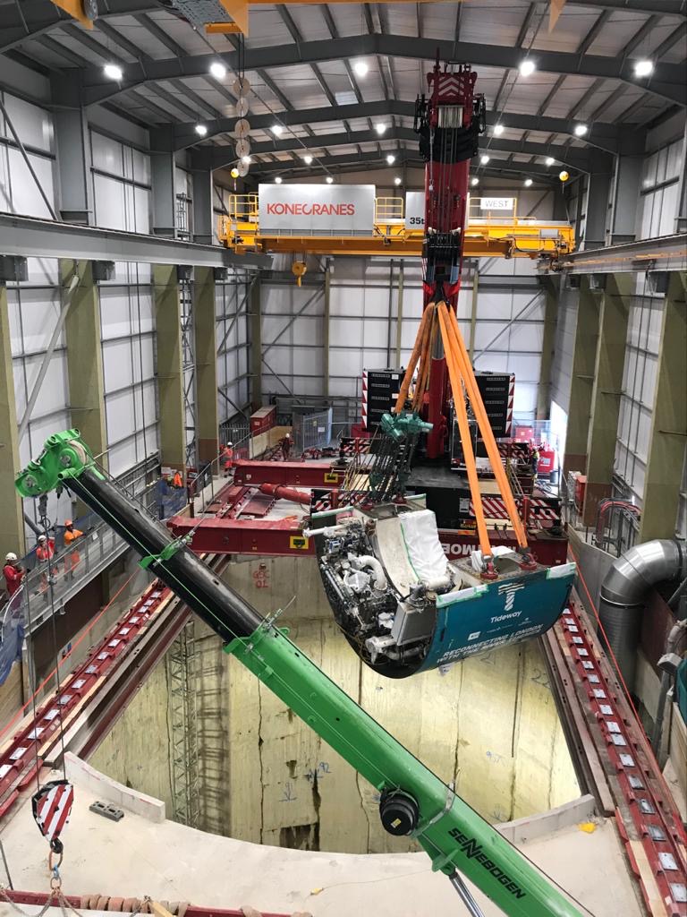 RSS supplies JDN air hoists to lower TBM | Lift and Hoist International ...