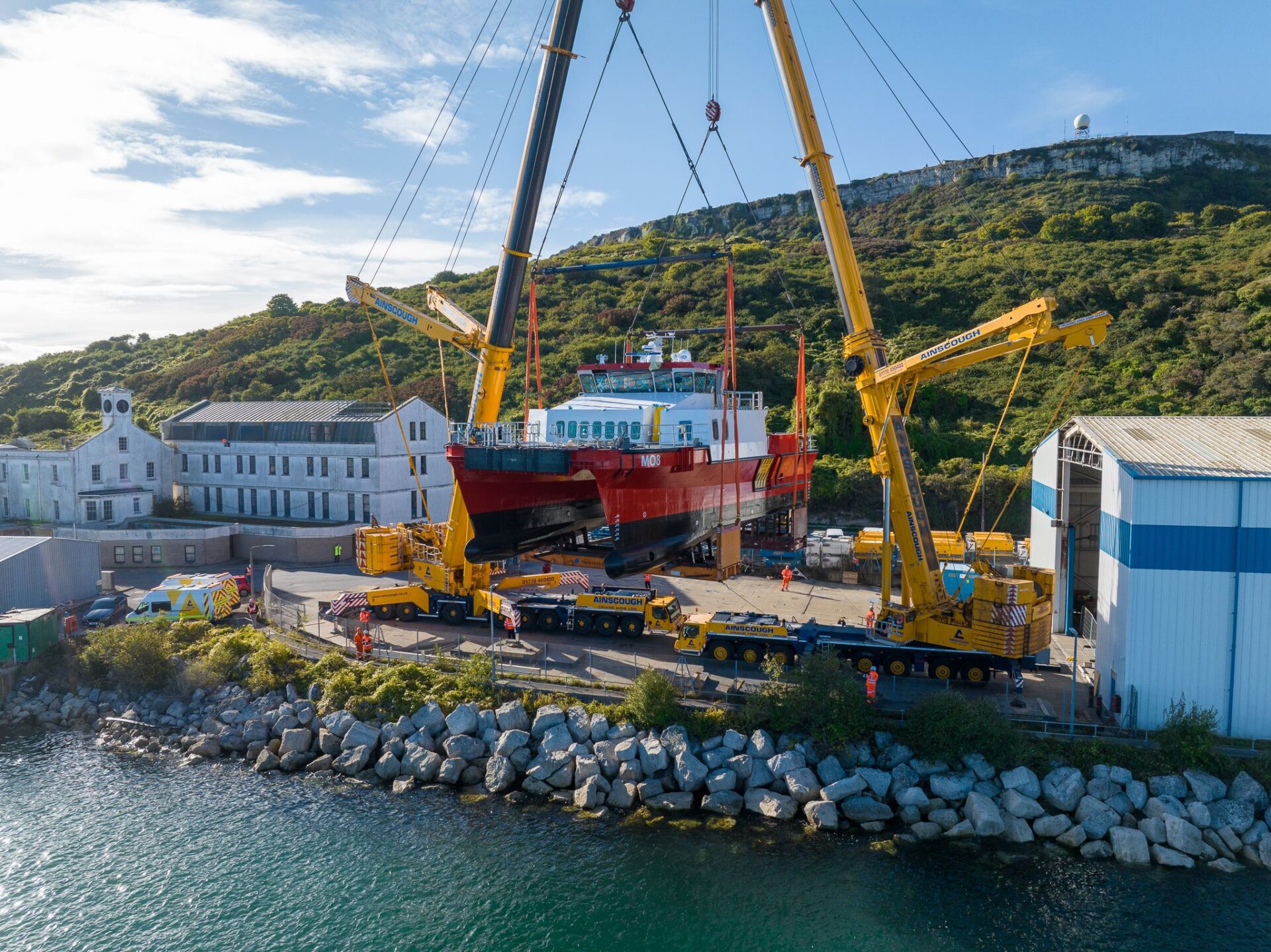 Ainscough Crane Hire assists on the launch of offshore wind farm ...