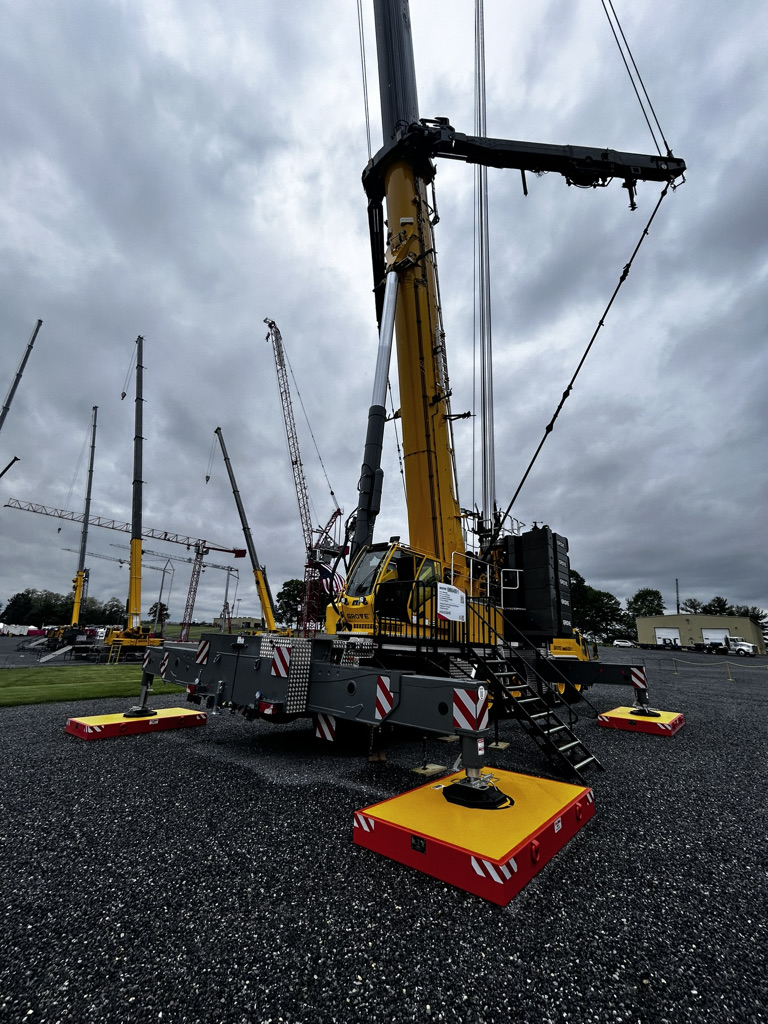 Dozens of Dica crane and outrigger pads used at Manitowoc’s crane days ...