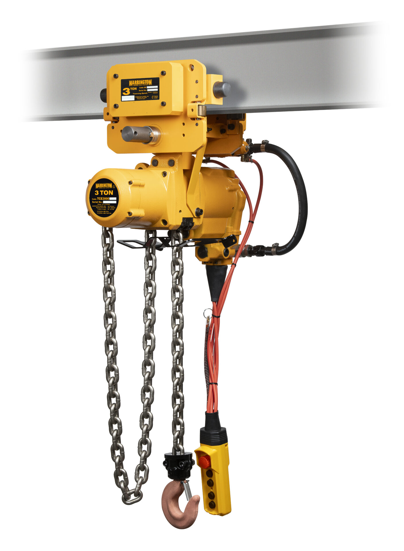New Harrington MCE air powered trolleys | Lift and Hoist International ...